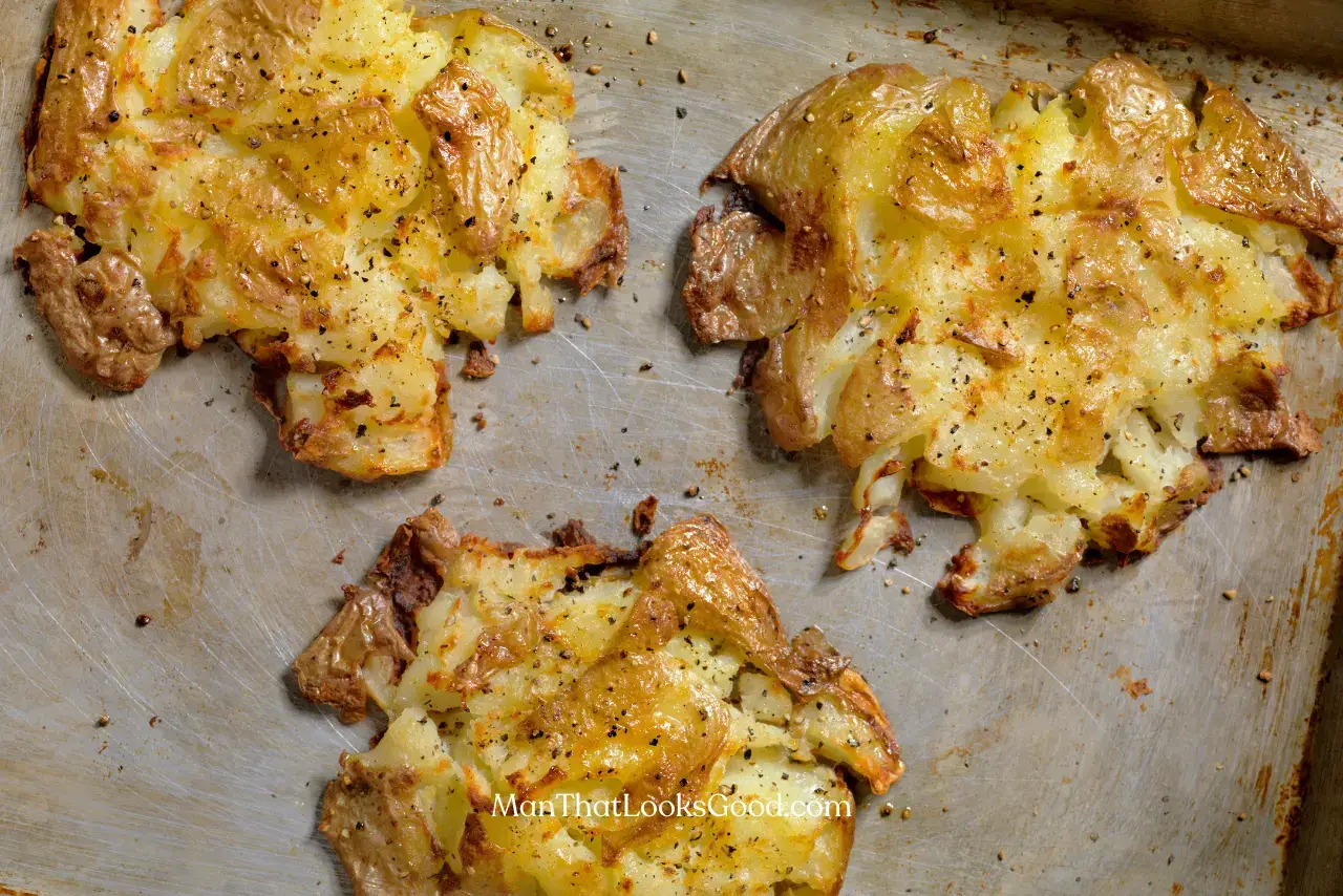 Cheesy Smashed Potatoes Recipe | Easy and Simple